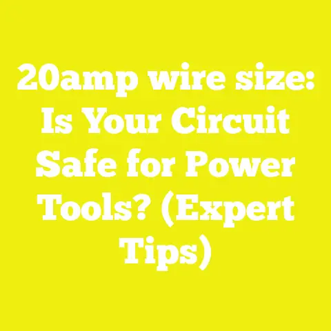 20amp wire size: Is Your Circuit Safe for Power Tools? (Expert Tips)