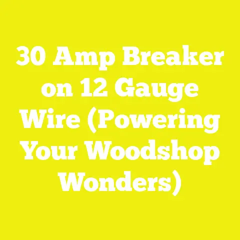 30 Amp Breaker on 12 Gauge Wire (Powering Your Woodshop Wonders)