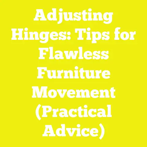 Adjusting Hinges: Tips for Flawless Furniture Movement (Practical Advice)