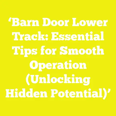 'Barn Door Lower Track: Essential Tips for Smooth Operation (Unlocking ...