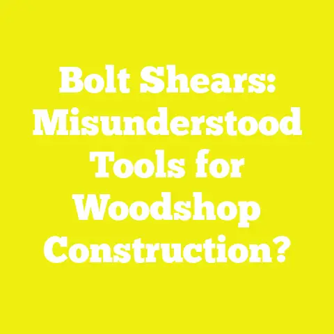 Bolt Shears: Misunderstood Tools for Woodshop Construction?