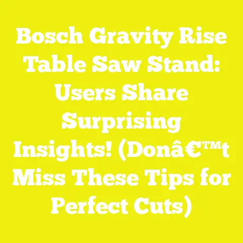 Bosch Gravity Rise Table Saw Stand: Users Share Surprising Insights ...