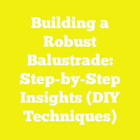 Building a Robust Balustrade: Step-by-Step Insights (DIY Techniques)