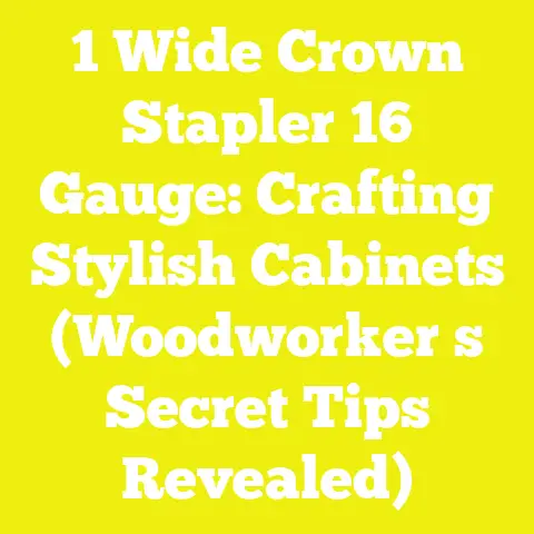 1 Wide Crown Stapler 16 Gauge: Crafting Stylish Cabinets (Woodworker s ...