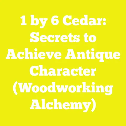 1 by 6 Cedar: Secrets to Achieve Antique Character (Woodworking Alchemy)