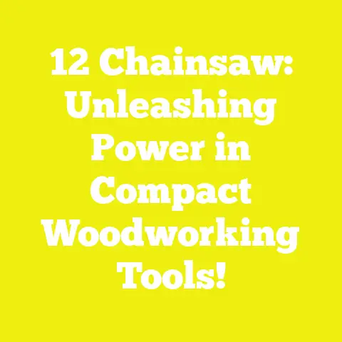 12 Chainsaw: Unleashing Power in Compact Woodworking Tools!
