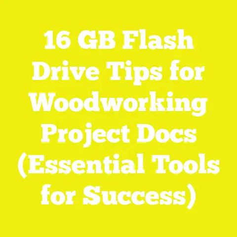 16 GB Flash Drive Tips for Woodworking Project Docs (Essential Tools ...