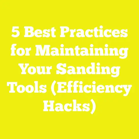 5 Best Practices for Maintaining Your Sanding Tools (Efficiency Hacks)