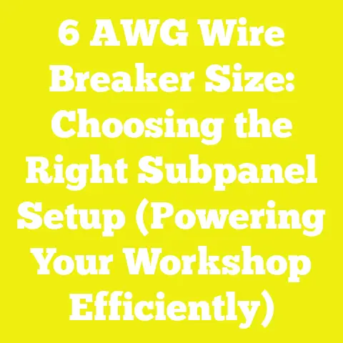 6 AWG Wire Breaker Size: Choosing the Right Subpanel Setup (Powering ...