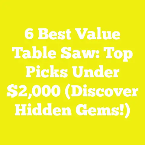 6 Best Value Table Saw: Top Picks Under $2,000 (Discover Hidden Gems!)