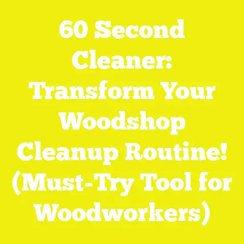 60 Second Cleaner: Transform Your Woodshop Cleanup Routine! (Must-Try ...