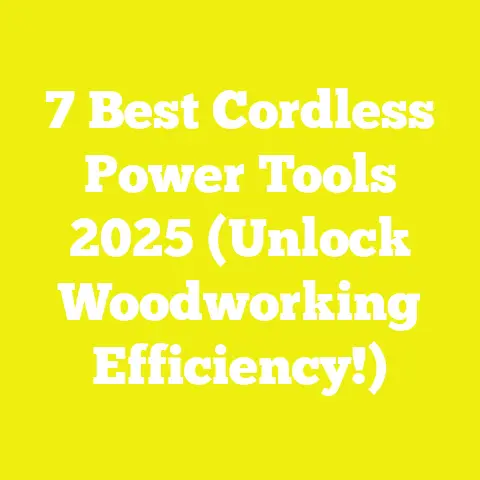 7 Best Cordless Power Tools 2025 (Unlock Woodworking Efficiency!)