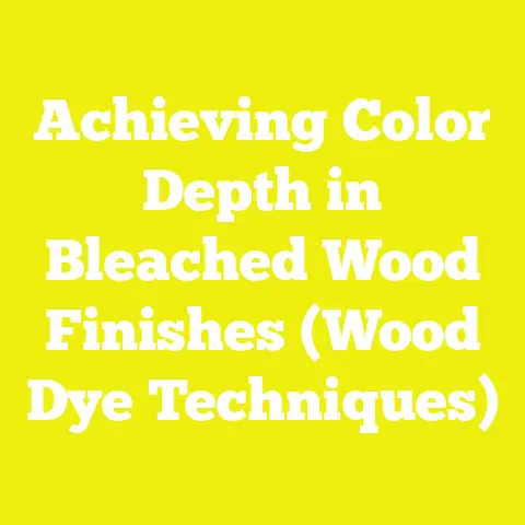 Achieving Color Depth in Bleached Wood Finishes (Wood Dye Techniques)