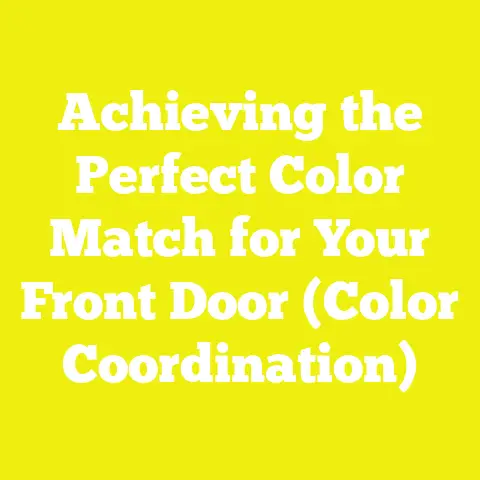 Achieving the Perfect Color Match for Your Front Door (Color Coordination)