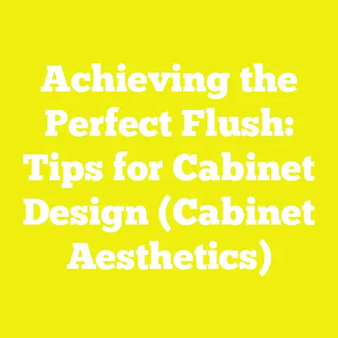 Achieving the Perfect Flush: Tips for Cabinet Design (Cabinet Aesthetics)