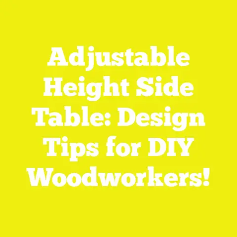 Adjustable Height Side Table: Design Tips for DIY Woodworkers!