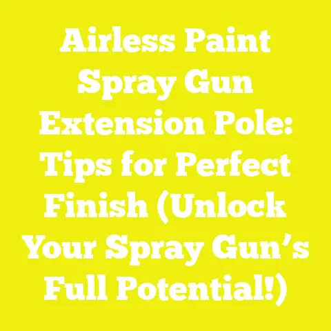 Airless Paint Spray Gun Extension Pole: Tips for Perfect Finish (Unlock ...