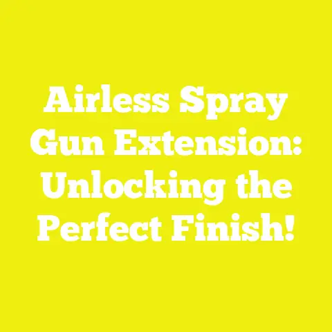 Airless Spray Gun Extension: Unlocking the Perfect Finish!