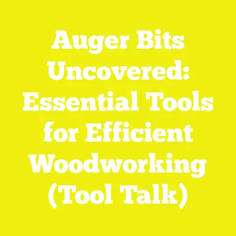 Auger Bits Uncovered: Essential Tools for Efficient Woodworking (Tool Talk)