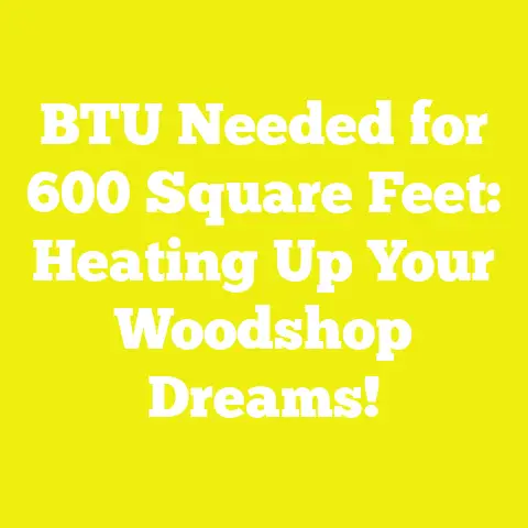 BTU Needed for 600 Square Feet: Heating Up Your Woodshop Dreams!