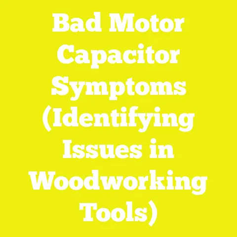 Bad Motor Capacitor Symptoms (Identifying Issues in Woodworking Tools)