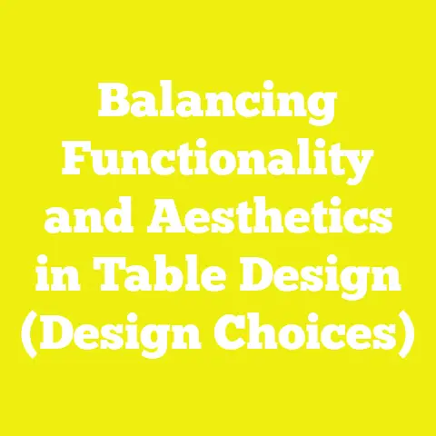 Balancing Functionality and Aesthetics in Table Design (Design Choices)
