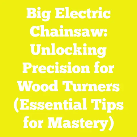 Big Electric Chainsaw: Unlocking Precision for Wood Turners (Essential ...