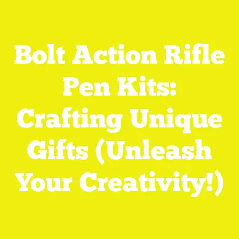 Bolt Action Rifle Pen Kits: Crafting Unique Gifts (Unleash Your ...