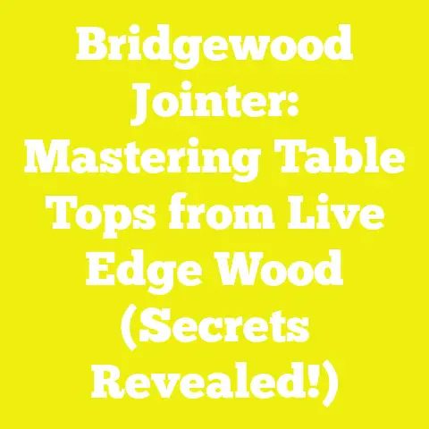 Bridgewood Jointer: Mastering Table Tops from Live Edge Wood (Secrets ...